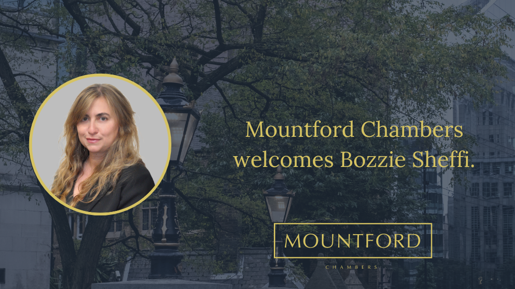 Mountford Chambers Welcomes Bozzie Sheffi - Mountford Chambers - London ...